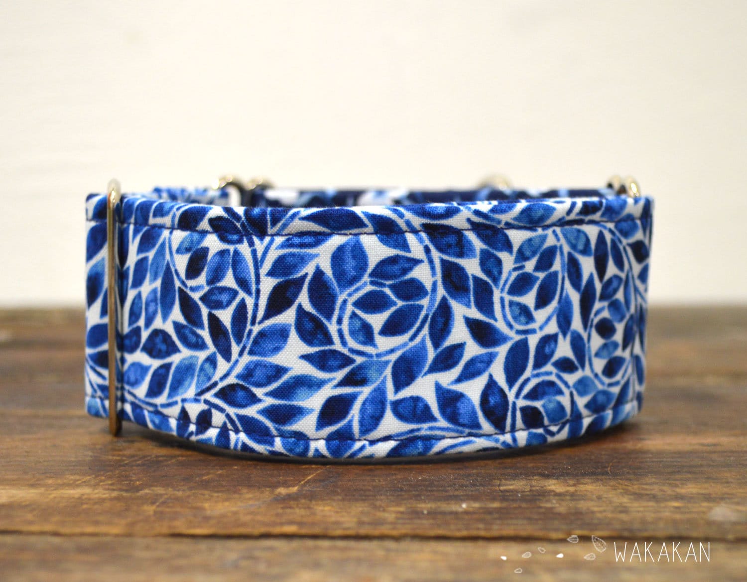 Martingale dog collar model Spanish Tiles Blue. Adjustable and handmade ...