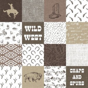 Patchwork Blanket Cowboy Wild West | Etsy