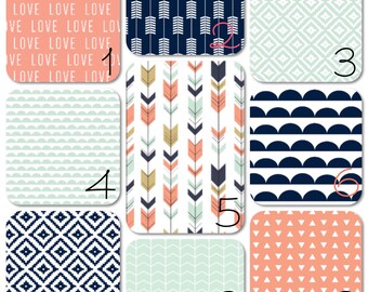 Coral Navy Mint | Etsy