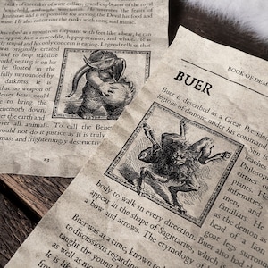 4 Demons of the Ars Goetia Pages Set I Grimoire Demonology Journal ...