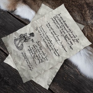 3 Elvish Inspired Pages on A4 - Set II - Scrolls From the Realm of ...