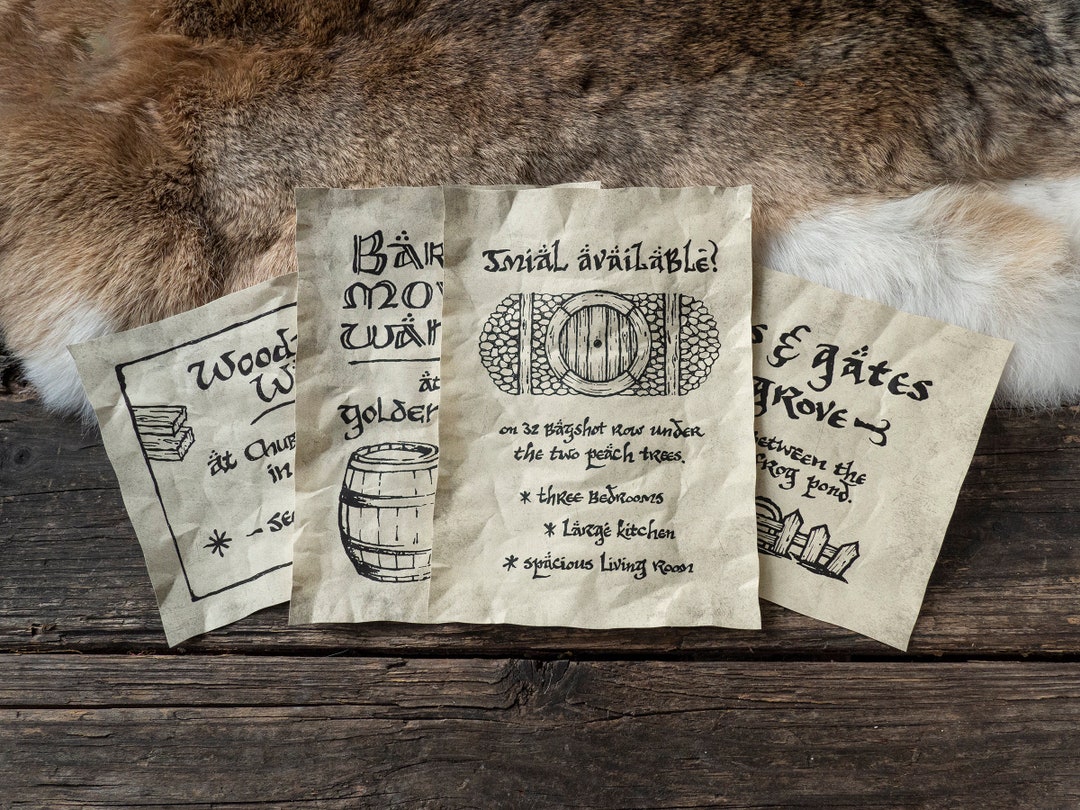 4 Shire Farthing Hobbit Inspired Pamphlets - Set II - Scrolls From the ...