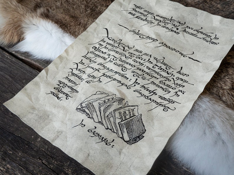 3 Elvish Inspired Pages on A4 Set I Scrolls From the Realm - Etsy