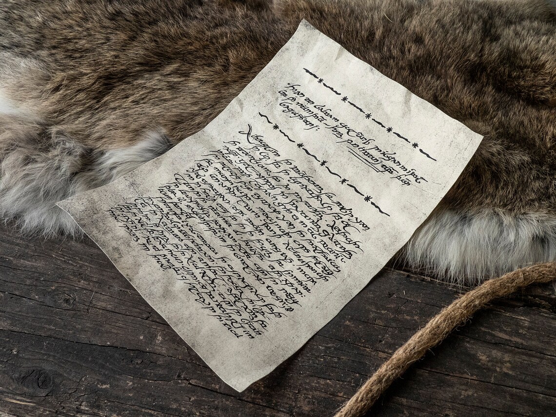 4 Elvish Rivendell Inspired Pages on A5 - Scrolls From the Realm of ...