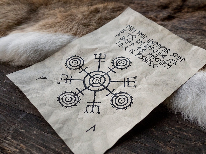 4 Icelandic Galdrastafir Magic Staves Witchcraft Pages Set II - Nordic ...