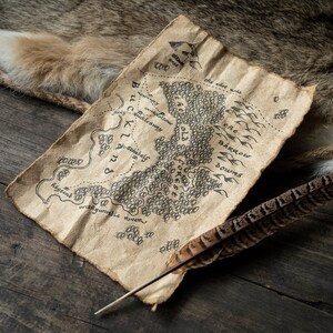 2 Middle Earth Inspired Fellowship Quest Maps Scrolls From the Realm of ...