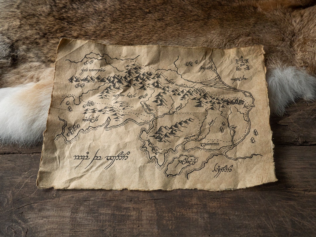 Elvish Map of Gondor on Handmade Paper - Scrolls From the Realm of ...