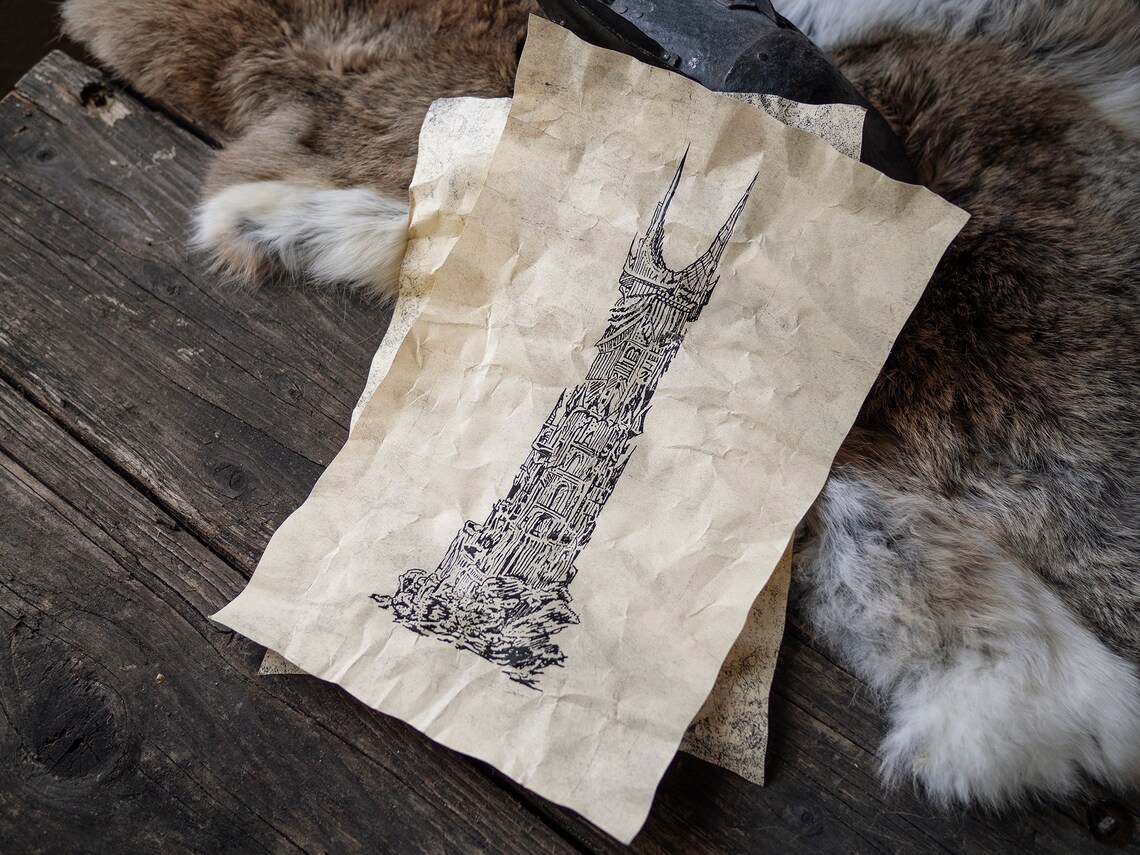 3 Mordor Inspired Pages Scrolls From the Realm of Tolkien - Etsy