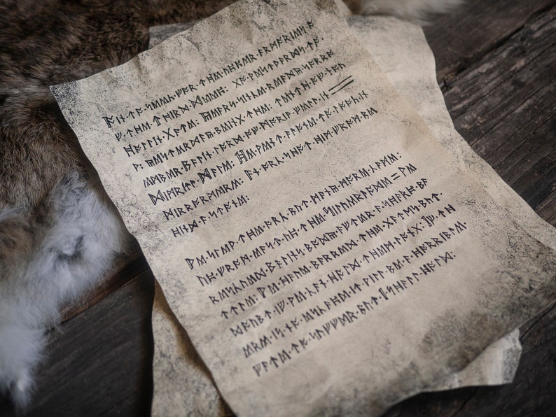 3 Dwarven Runic Pages - Scrolls From the Realm of Tolkien - Etsy UK