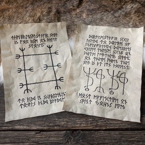 4 Icelandic Galdrastafir Magic Staves Witchcraft Pages Set II - Nordic ...