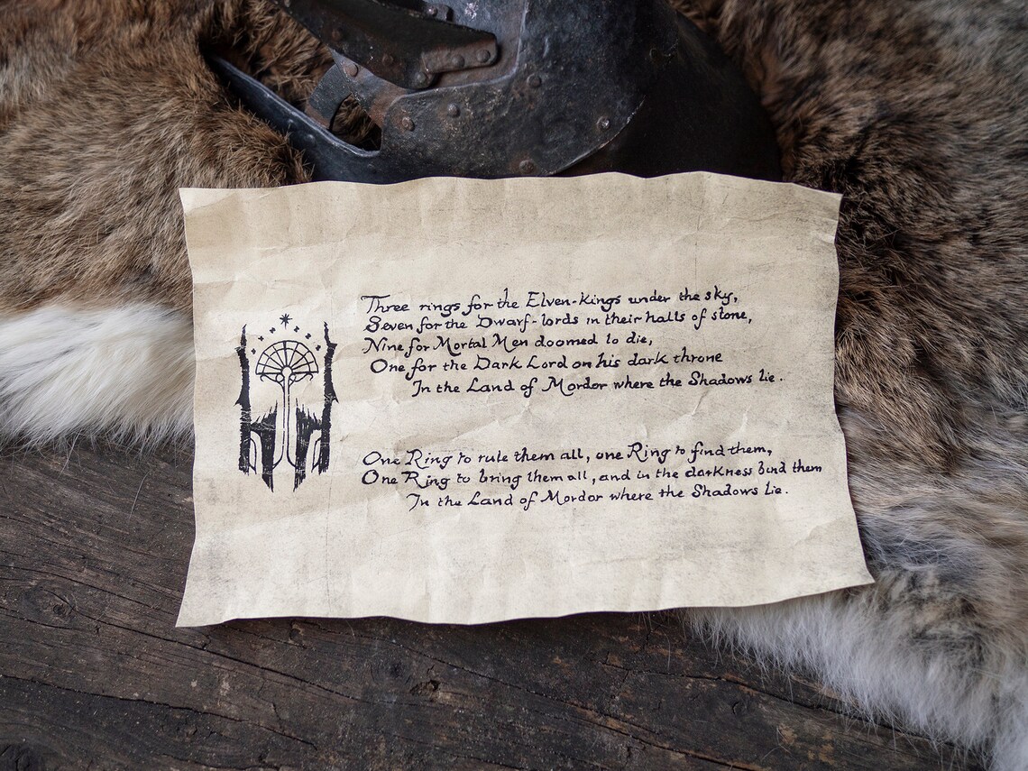 3 Mordor Inspired Pages Scrolls From the Realm of Tolkien - Etsy