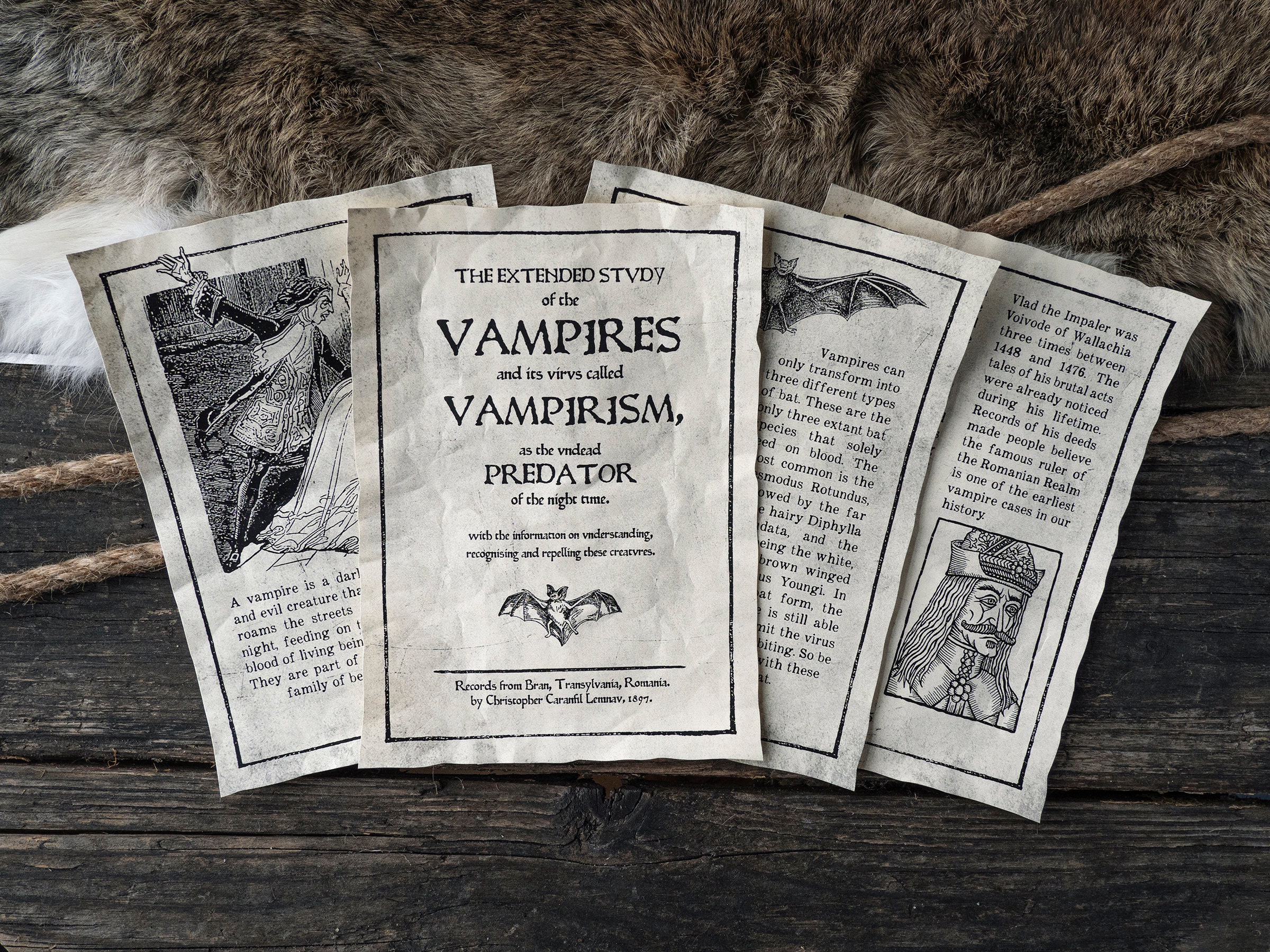4 Vampire Mythology Lore Pages - 17th Century Eastern European Folklore ...