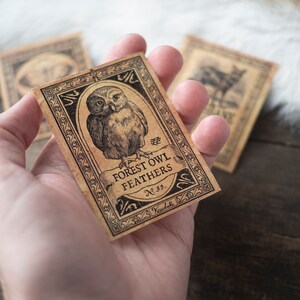 3 Potion Label Stickers Owl Feathers, Butterfly Wings and Wolfsbane - Etsy