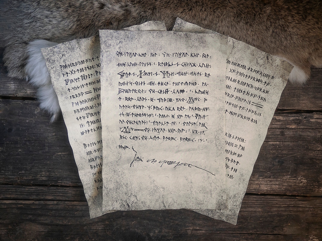 3 Dwarven Runic Pages - Scrolls From the Realm of Tolkien - Etsy