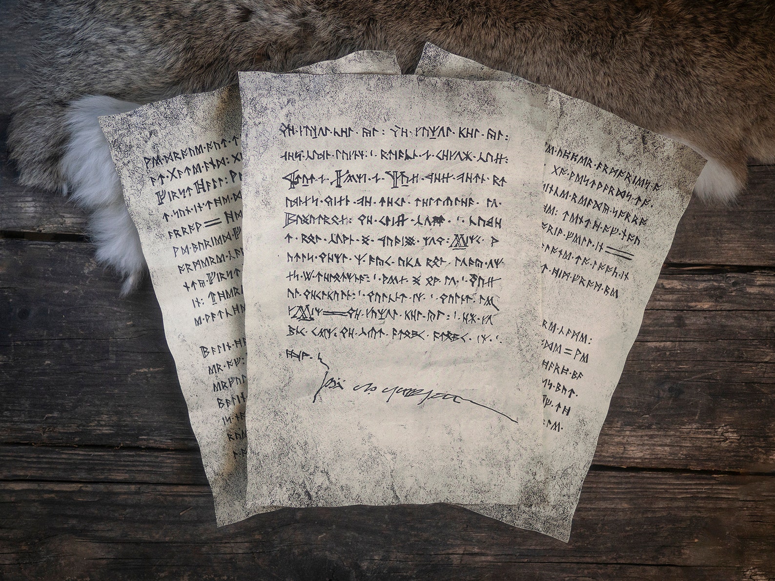3 Dwarven Runic Pages Scrolls From the Realm of Tolkien | Etsy
