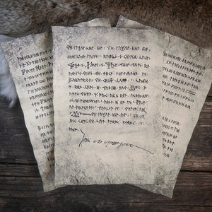 3 Dwarven Runic Pages - Scrolls From the Realm of Tolkien - Etsy