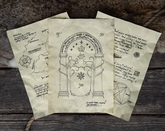 3 Rohan Inspired Pages Scrolls from the Realm of Tolkien | Etsy
