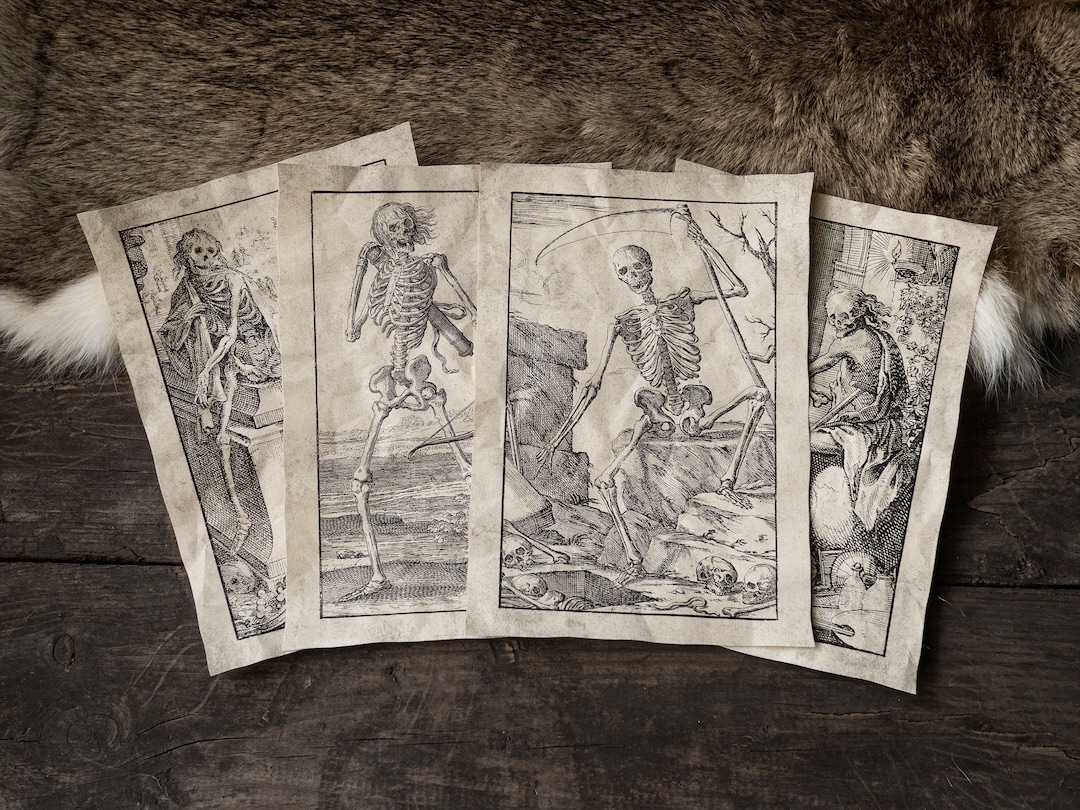 4 Death as a Skeleton Occult Engraving Pages - Necronomicon Journal ...