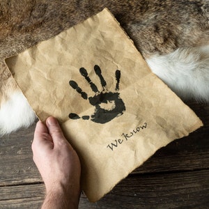 Dark Brotherhood Inspired We Know Scroll on Handmade Paper Foldable ...