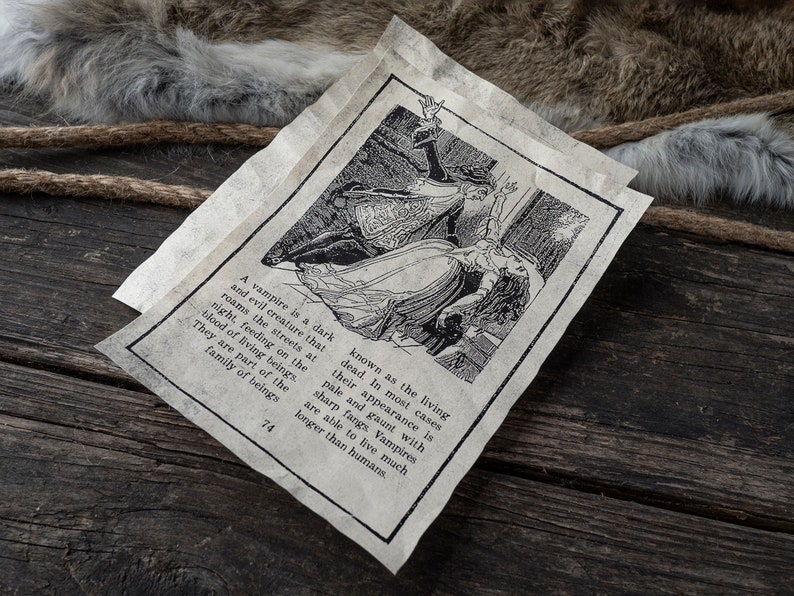 4 Vampire Mythology Lore Pages - 17th Century Eastern European Folklore ...