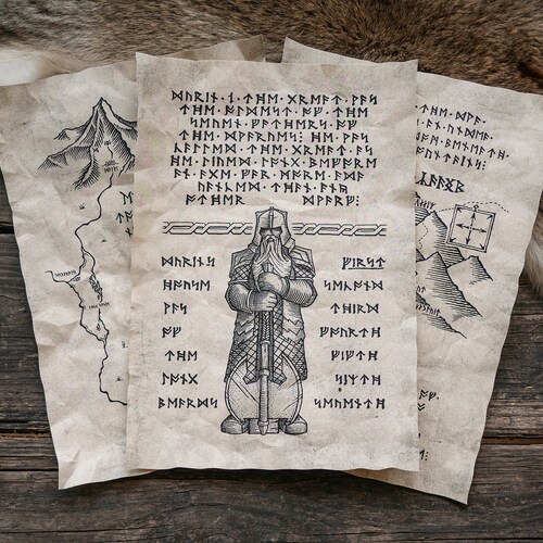 3 Dwarven Scrolls of Erebor Scrolls From the Realm of - Etsy