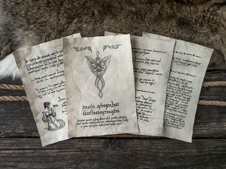 4 Elvish Rivendell Inspired Pages on A5 Scrolls From the | Etsy