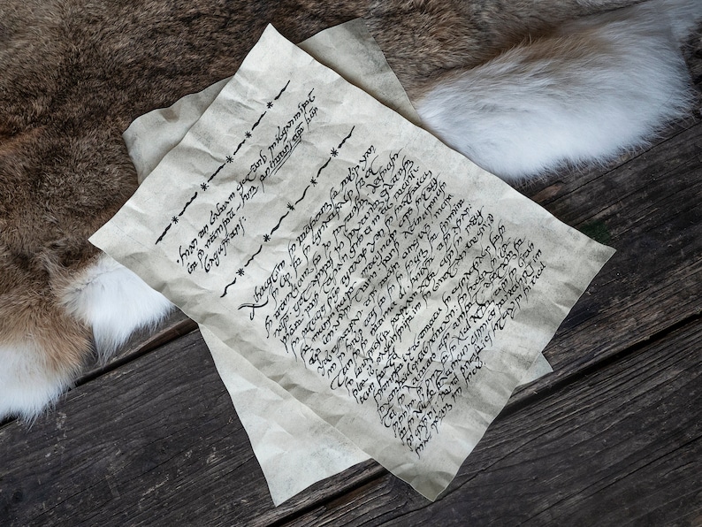 3 Elvish Inspired Pages on A4 - Set I - Scrolls From the Realm of ...
