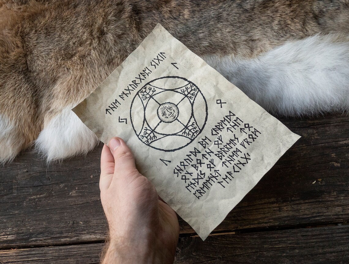 4 Icelandic Galdrastafir Magic Staves Witchcraft Pages Set II - Nordic ...
