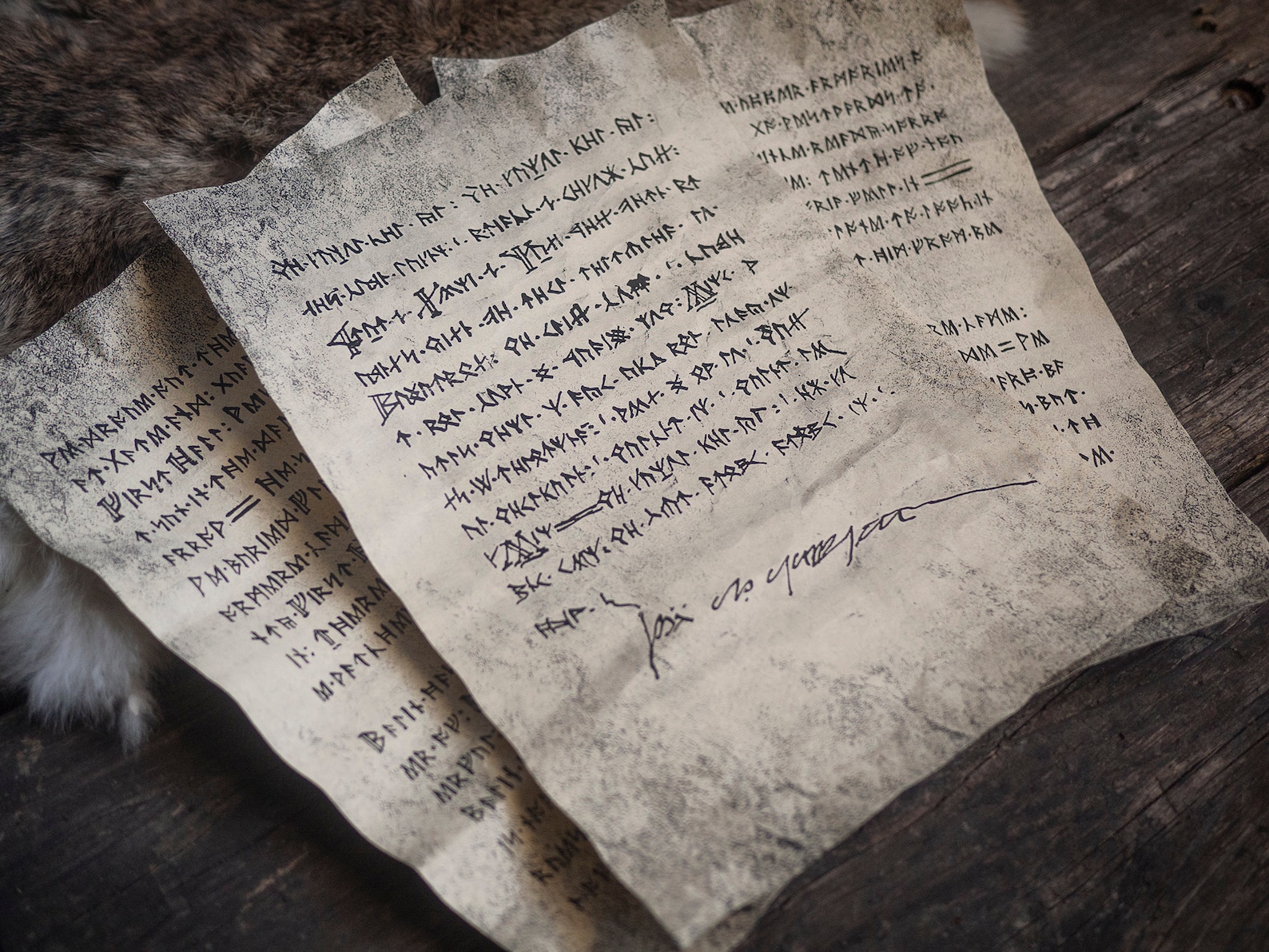 3 Dwarven Runic Pages - Scrolls From the Realm of Tolkien - Etsy UK