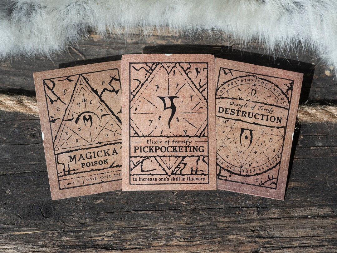 3 Skyrim Potion Stickers - Destruction, Magicka and Fortify ...