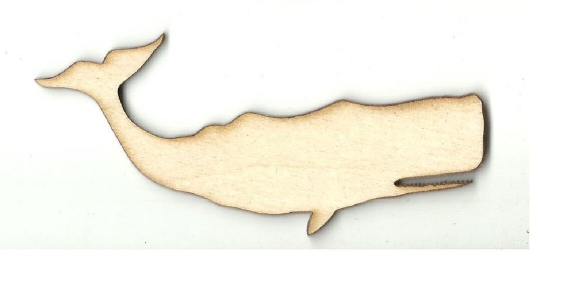 Whale Laser Cut Out Unfinished Wood Shape Craft Supply SEA96 | Etsy
