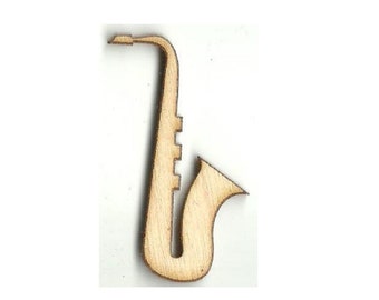 Unfinished Wooden Saxophone Shape Music Craft up to - Etsy