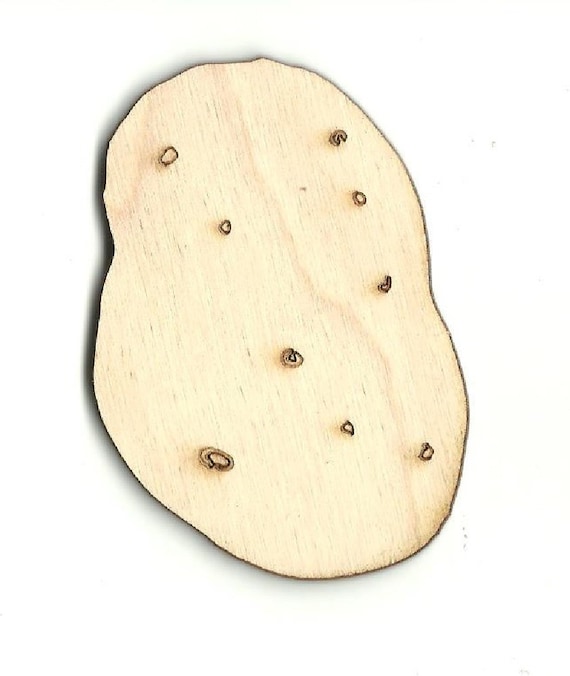 Potato Laser Cut Out Unfinished Wood Shape Craft Supply | Etsy