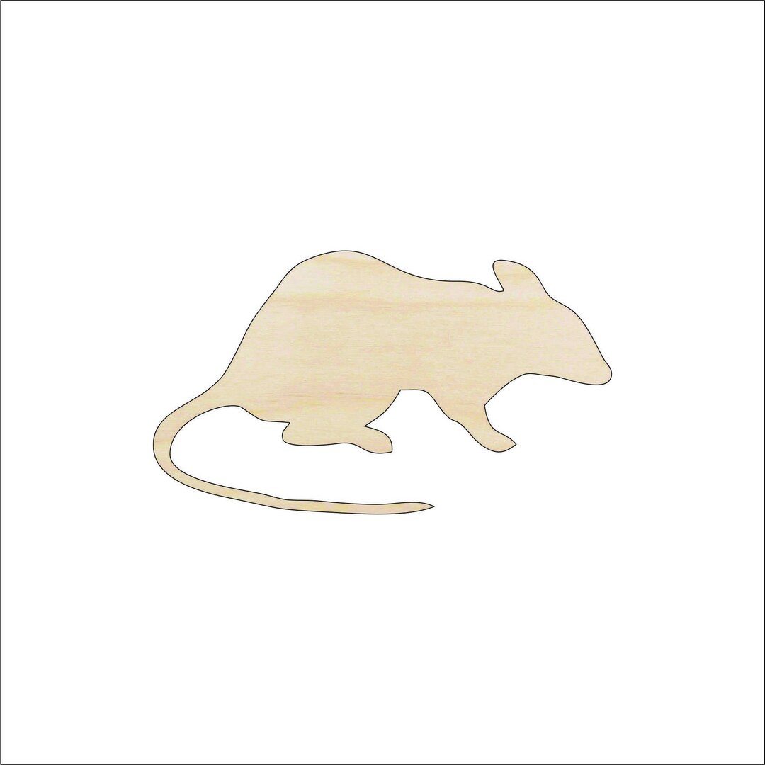 Rat - Wood Craft Shape Laser Cut Out & Unfinished DIY Craft Supply RDT9 ...