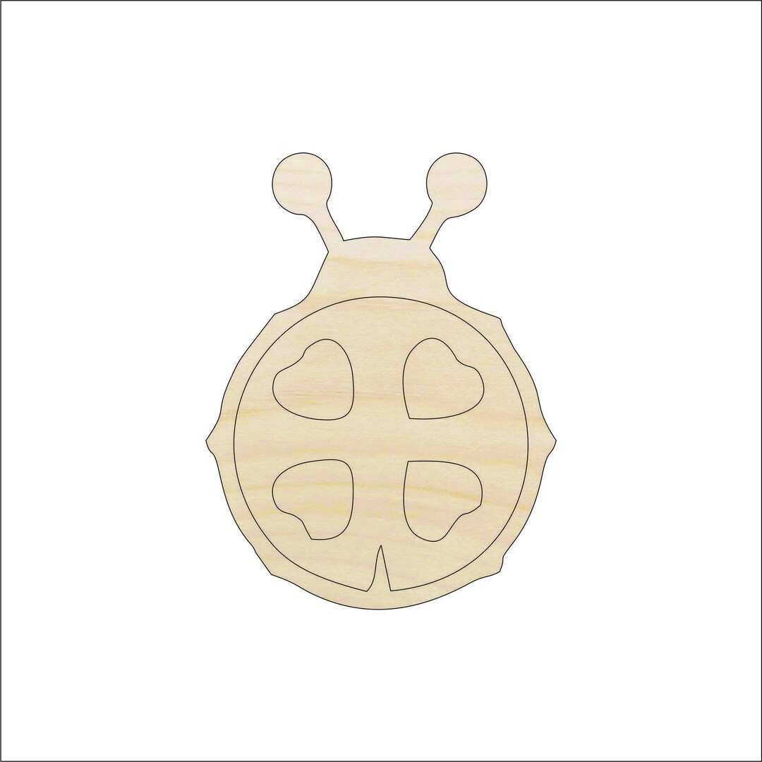 Ladybug - Unfinished Laser Wood Cut Out Shape Craft Supply BUG2 - Etsy