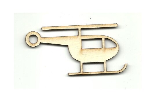 Helicopter Laser Cut Out Unfinished Wood Shape Craft Supply | Etsy