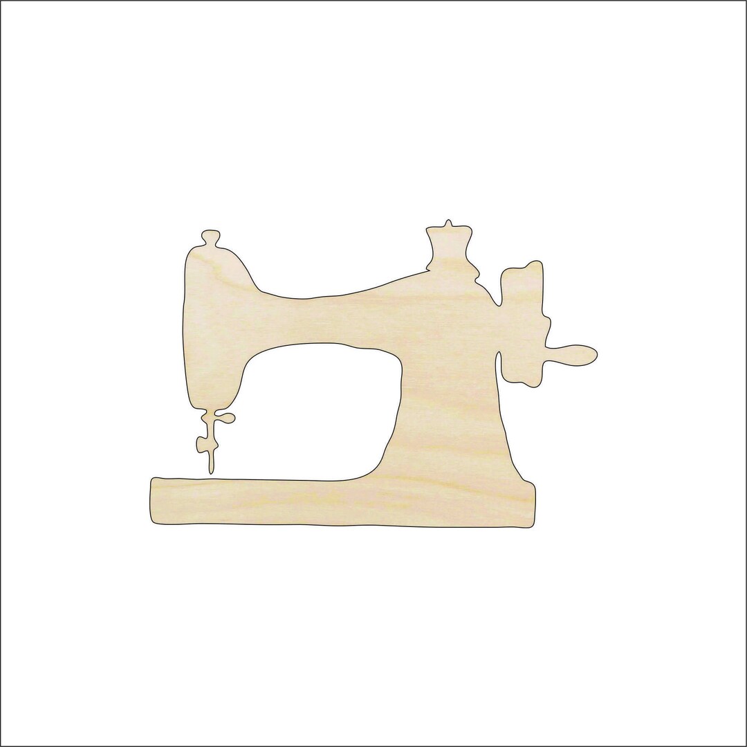 Sewing Machine - Wood Craft Shape Laser Cut Out & Unfinished DIY Craft ...