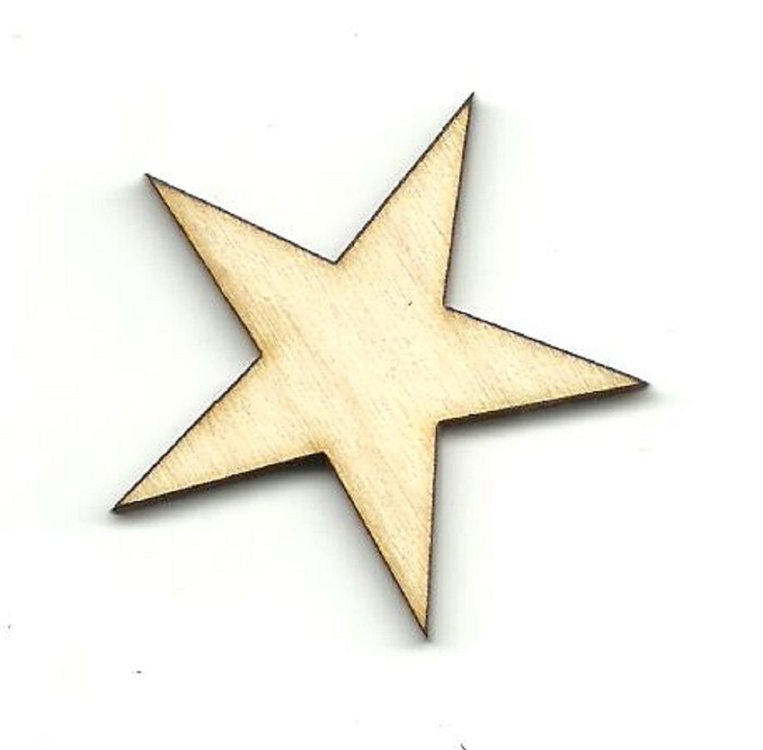 Star Laser Cut Out Unfinished Wood Shape Craft Supply BSC18 - Etsy