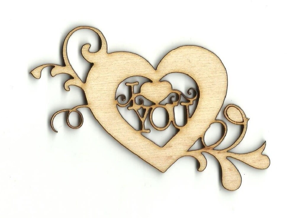 Heart Laser Cut Out Unfinished Wood Shape Craft Supply VAL30 - Etsy