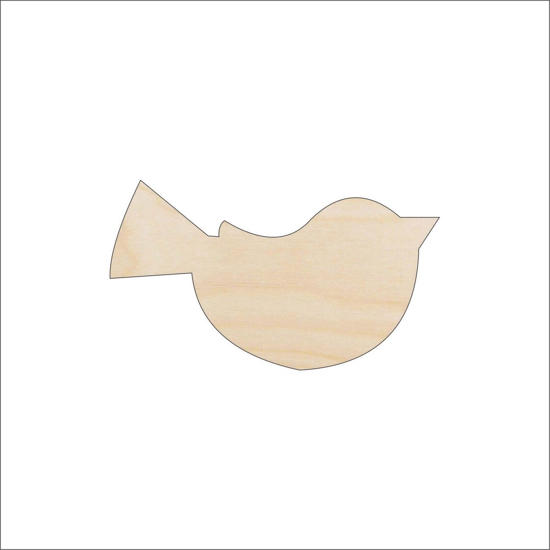 Bird Wood Craft Shape - Laser Cut Baltic Birch Unfinished DIY Art ...