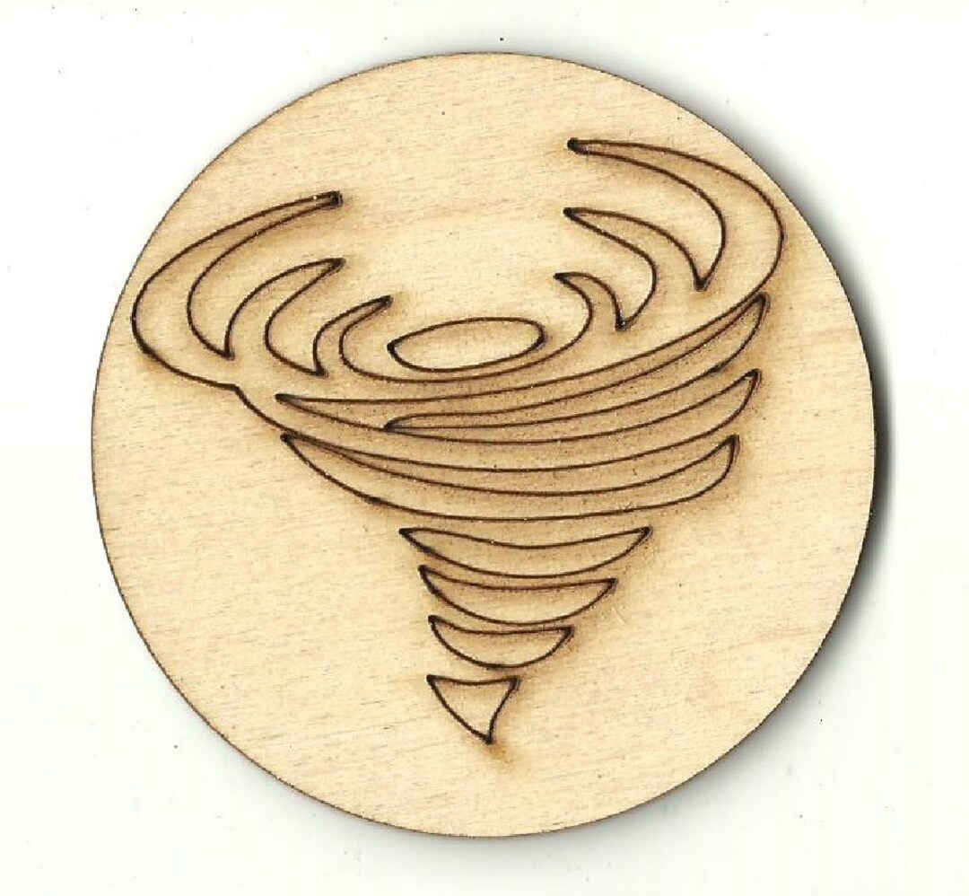 Tornado Unfinished Wood Laser Cut Out Shape Craft Supply - Etsy