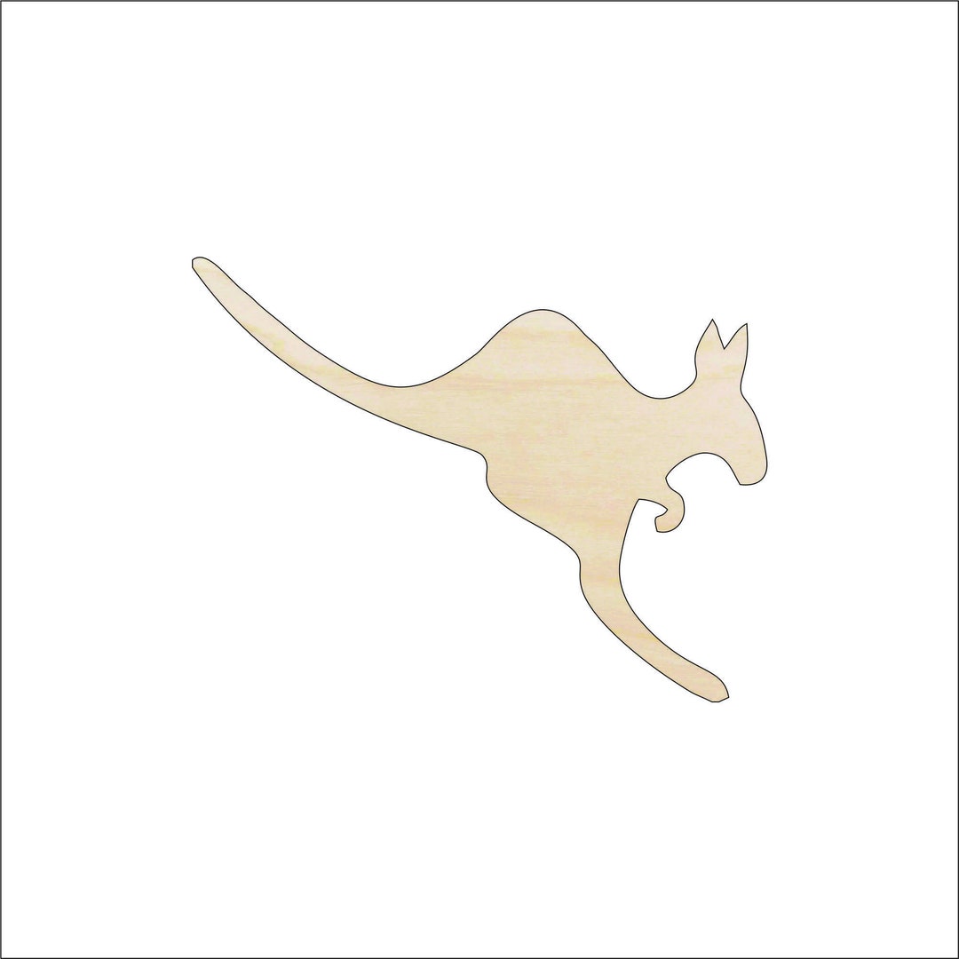 Kangaroo - Laser Cut Out Unfinished Wood Shape Craft Supply ROO3 - Etsy