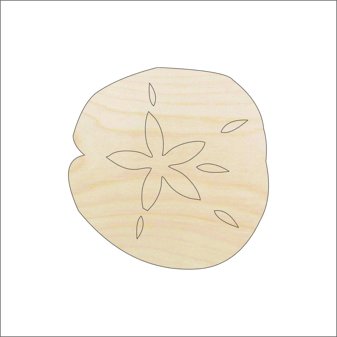 Sand Dollar - Wood Craft Shape Laser Cut Out & Unfinished DIY Craft ...