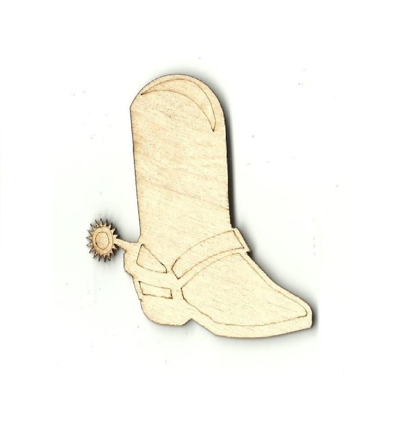 Cowboy Boot Laser Cut Out Unfinished Wood Shape Craft Supply - Etsy