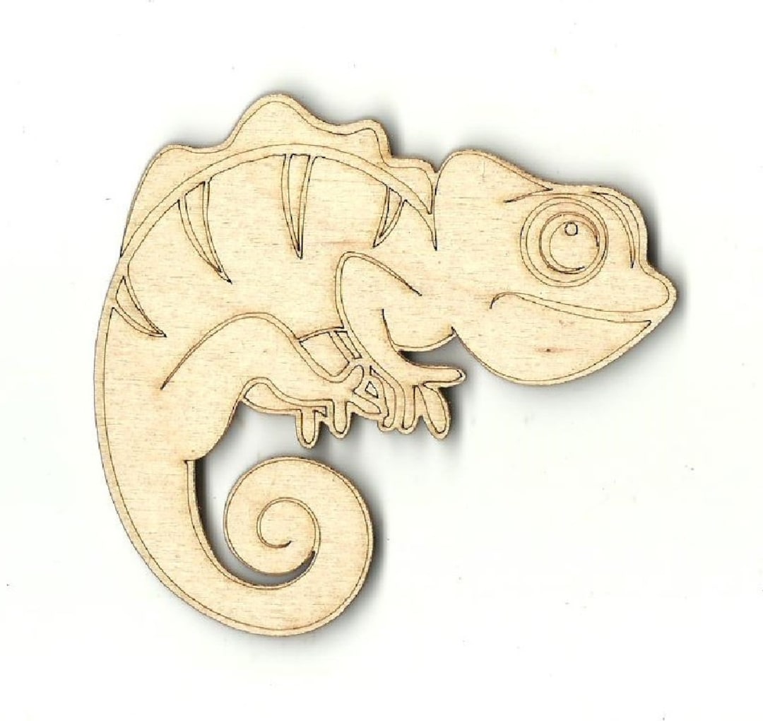Chameleon Laser Cut Out Unfinished Wood Shape Craft Supply - Etsy
