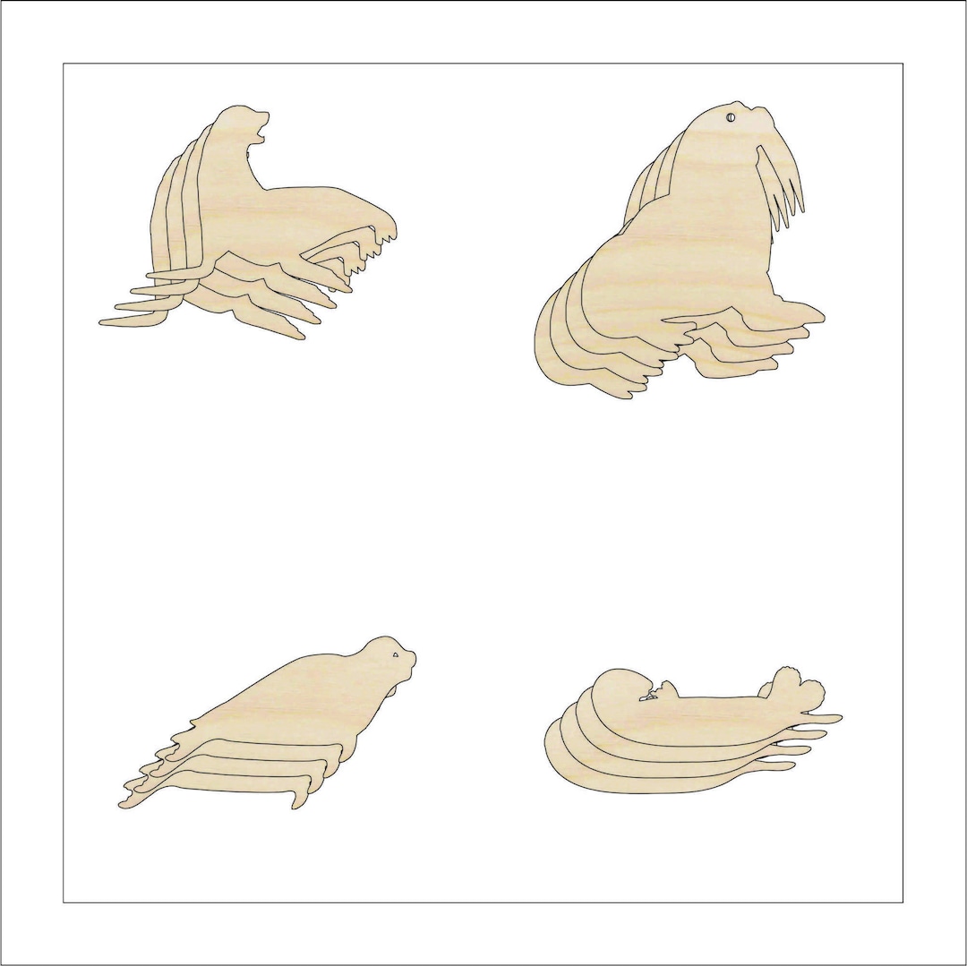 Pack Animal Shapes Laser Cut Out Unfinished Wood Craft Shapes PK17 - Etsy