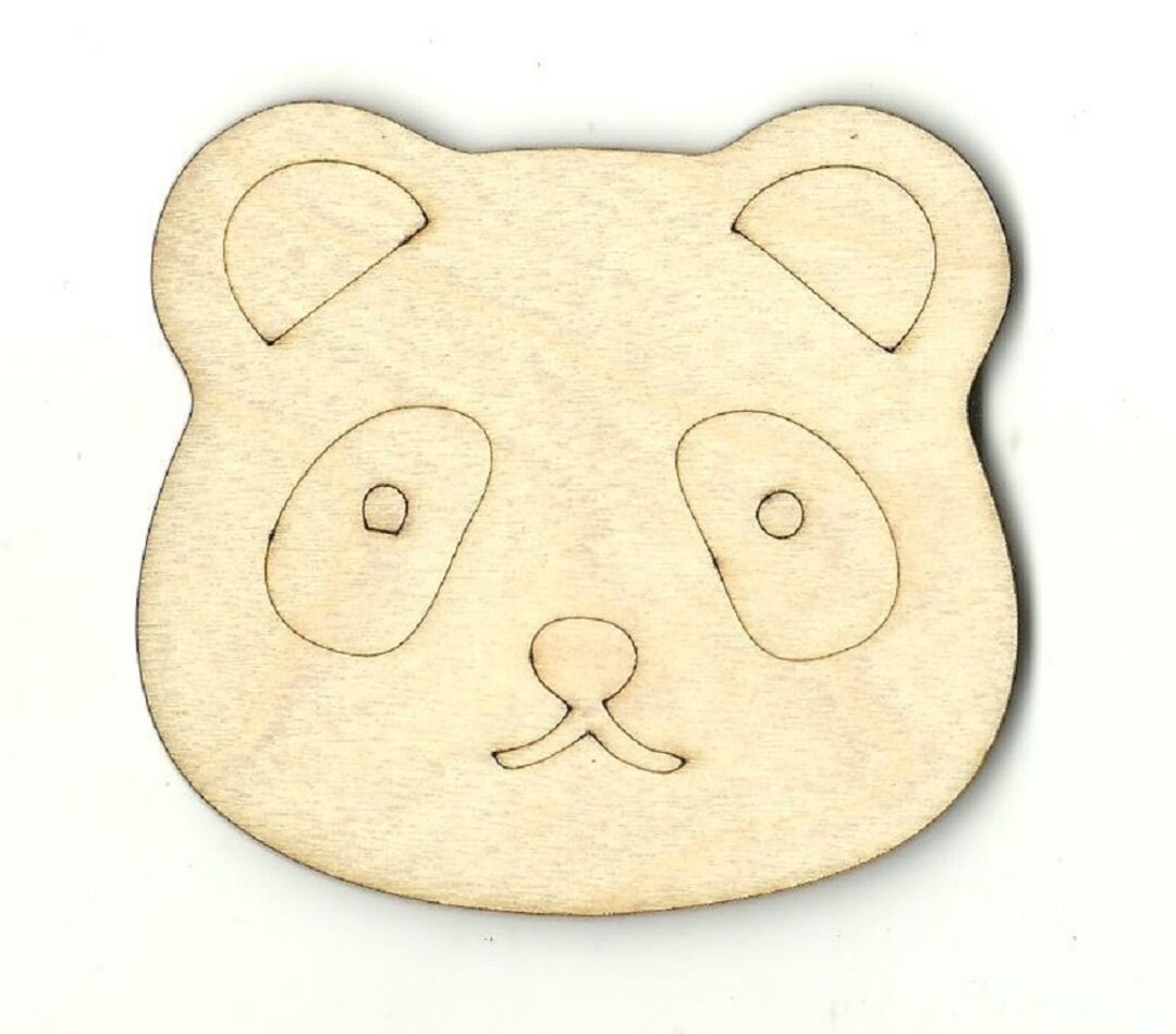 Panda Bear Laser Cut Out Unfinished Wood Shape Craft Supply - Etsy