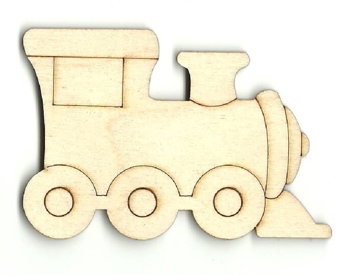 Train Steam Engine Laser Cut Out Unfinished Wood Shape Craft - Etsy