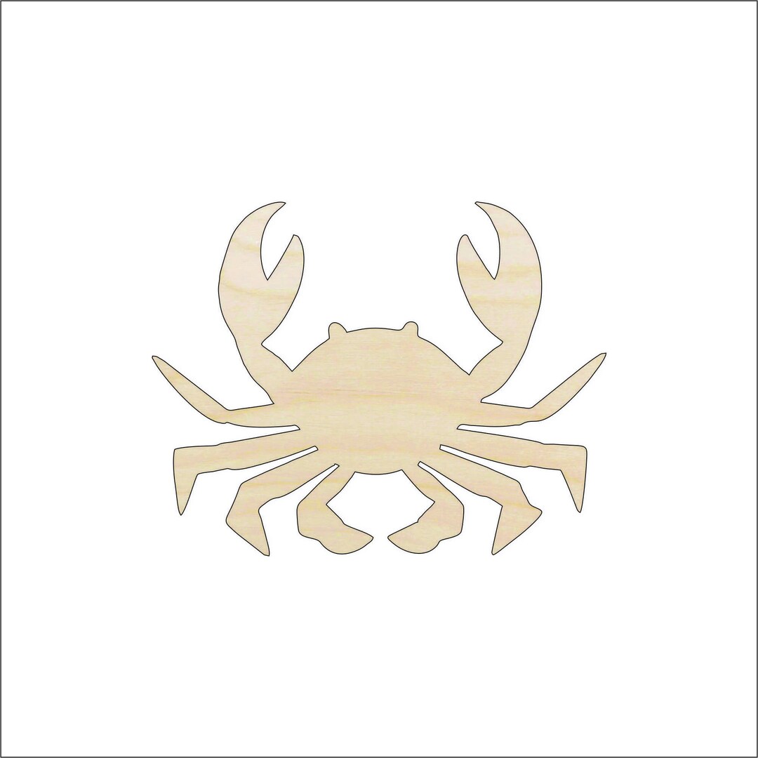Crab - Laser Cut Out Unfinished Wood Shape Craft Supply SEA3 - Etsy