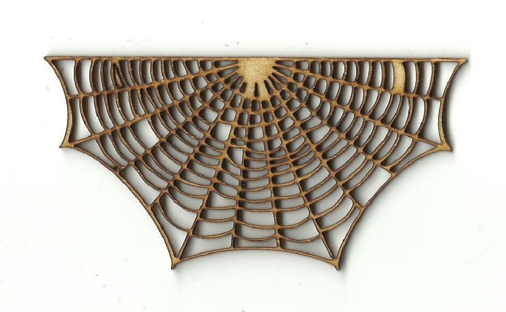 Spider Web Laser Cut Out Unfinished Wood Shape Craft Supply - Etsy